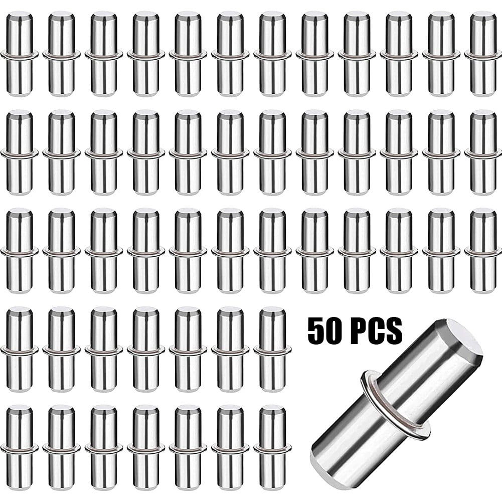 50pcs Bracket Shelf Support Pegs 50pcs Plated Pins 5x16mm Easy Installion For Cabinet Furniture ...