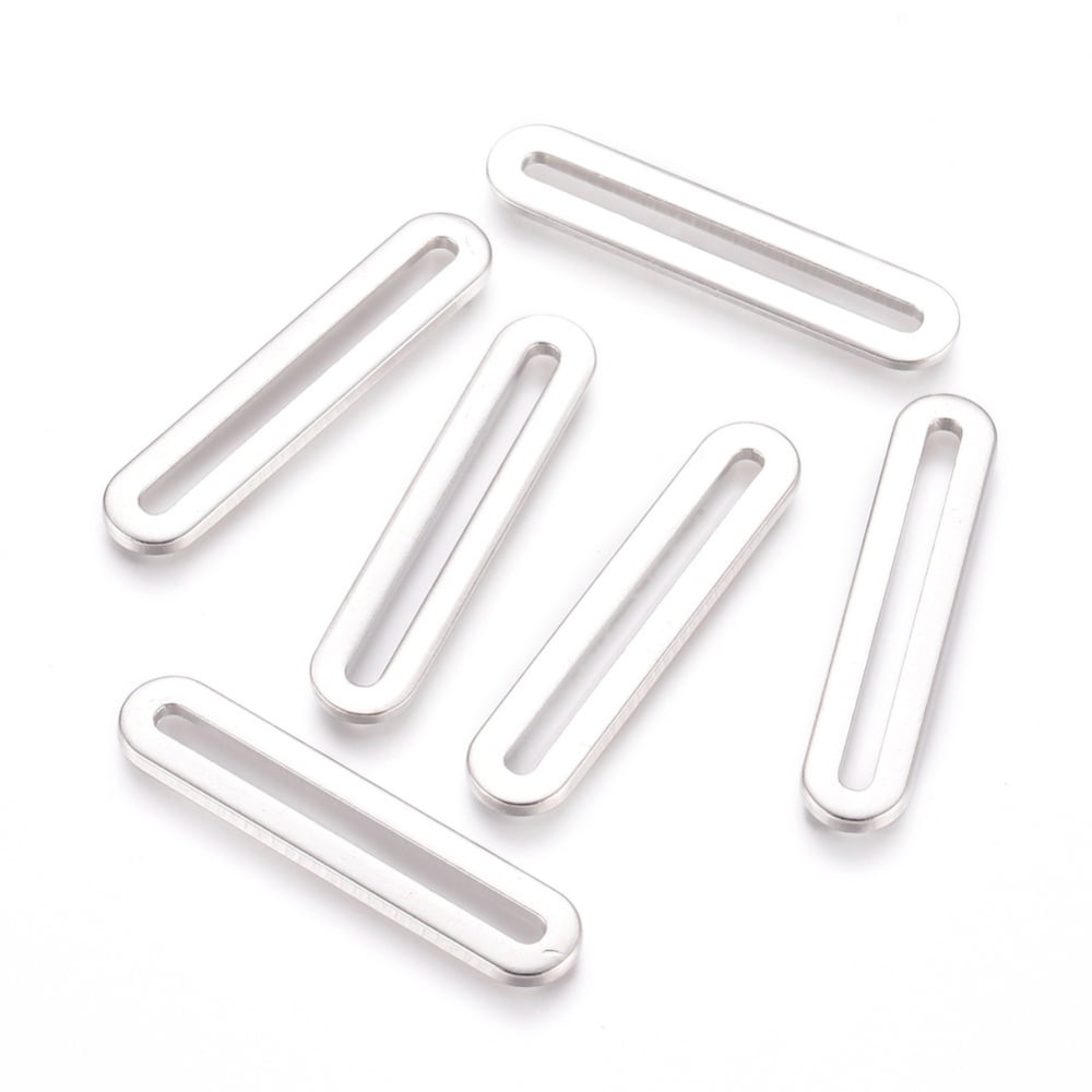 50pcs Brass Linking Rings Long-Lasting Plated Oval Real Platinum Plated ...