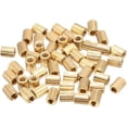 50pcs Brass Round Straight PCB Pillar Female Thread Standoff Spacer ...