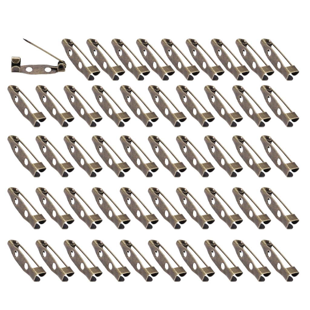 50pcs Brooch Pins Safety Pin with Back Bar Fastener For Clothing Repair ...
