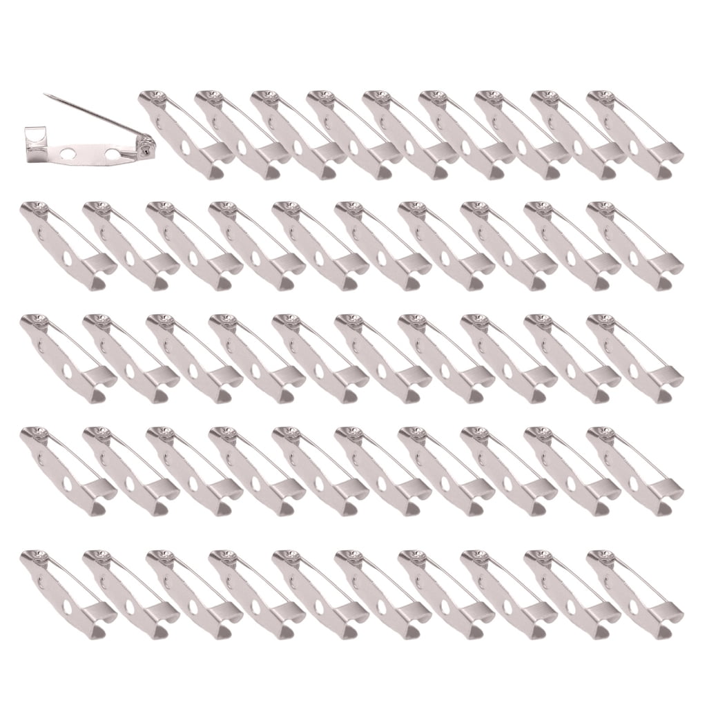 50pcs Brooch Pins Safety Pin with Back Bar Fastener For Clothing Repair ...