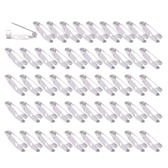 50pcs Brooch Pins Secure Back Clasp Multisize Safety Pins For Creative ...