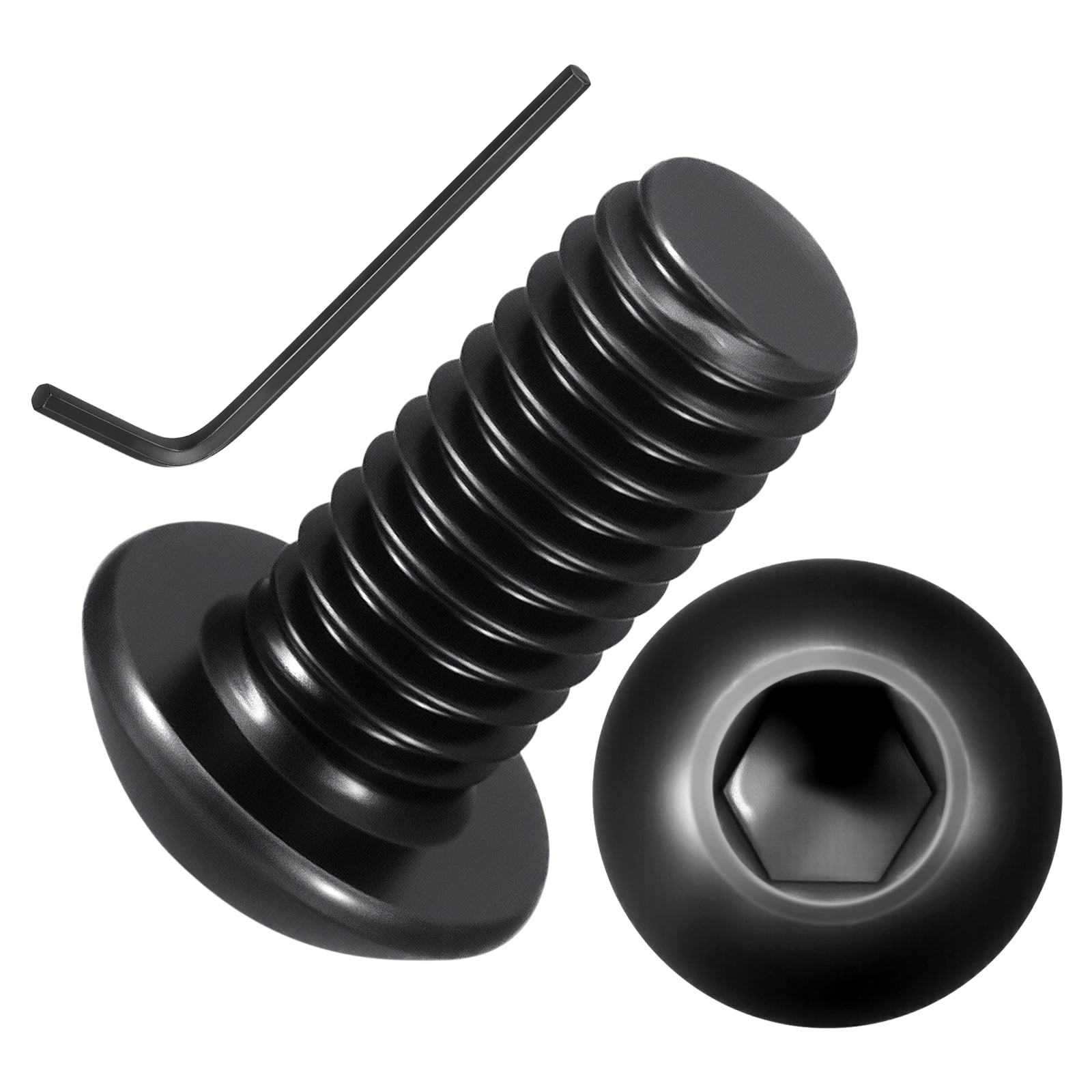 50pcs Button Head Socket Cap Screws - [M5-0.8x10mm] Zinc-Nickel Coated ...