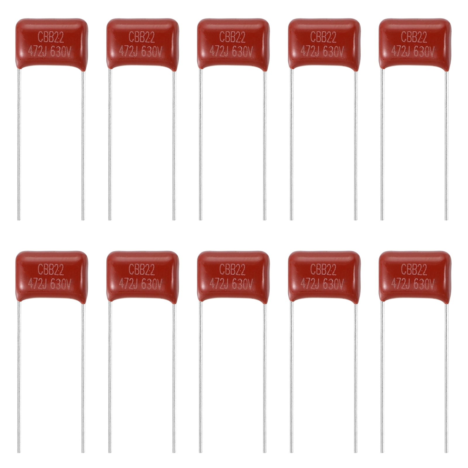 50pcs CBB22 Capacitor 630V 472J 4.7NF Metallized Polypropylene Film ...