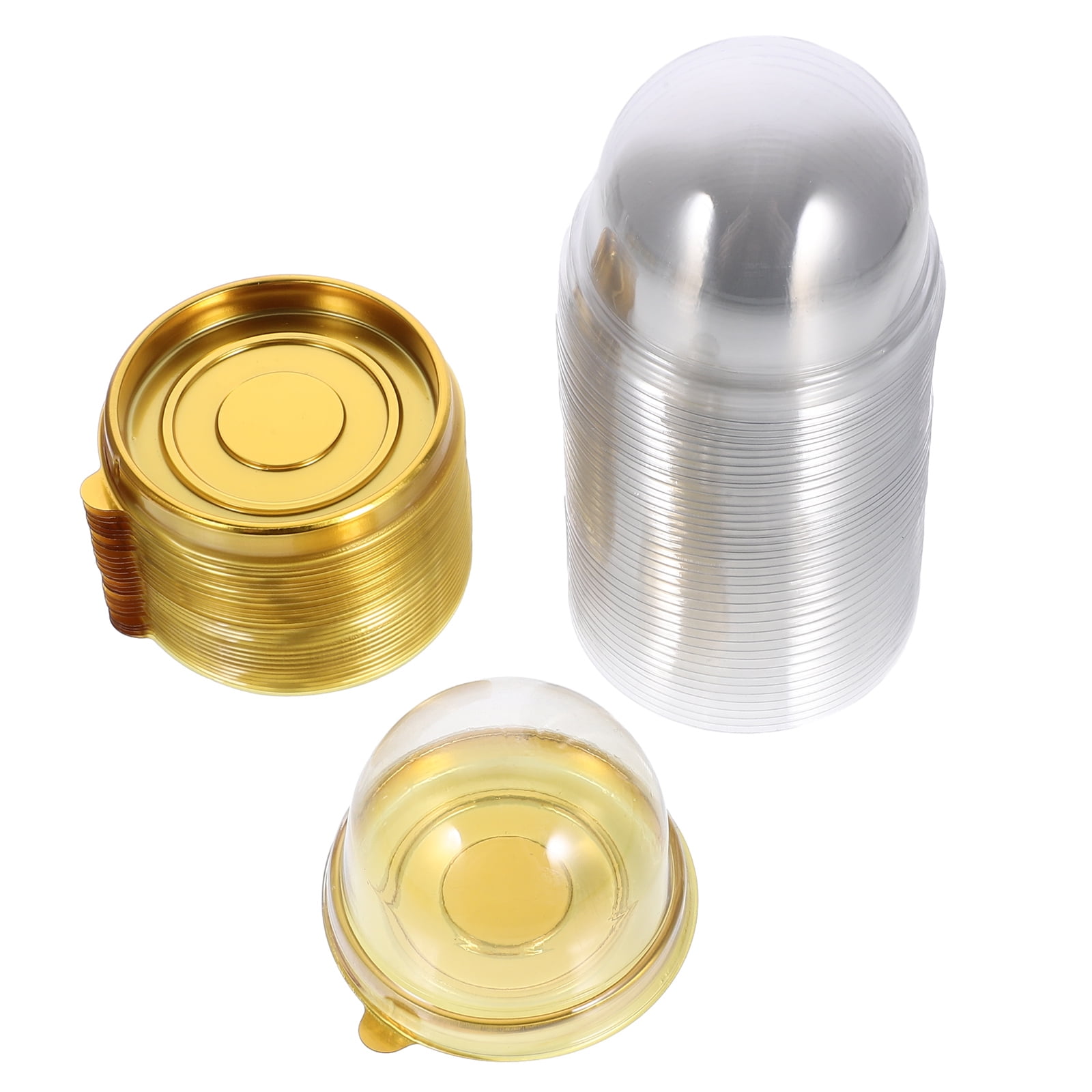 50pcs Cake Containers Cake Packaging Boxes Single Moon Cake Container ...