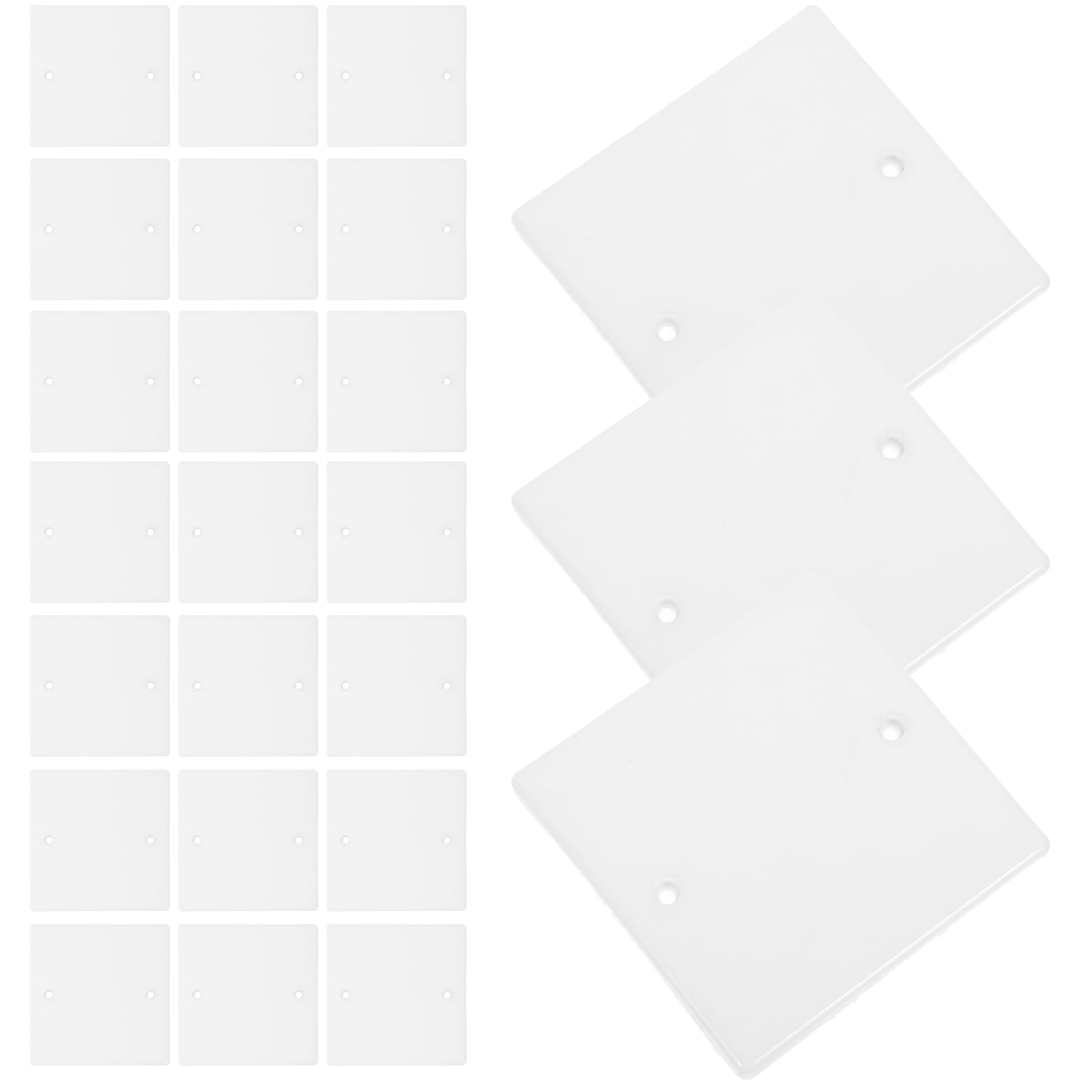 Eease 50pcs Ceiling Cover Plate Blank Wall Plate Square Plastic Cover ...