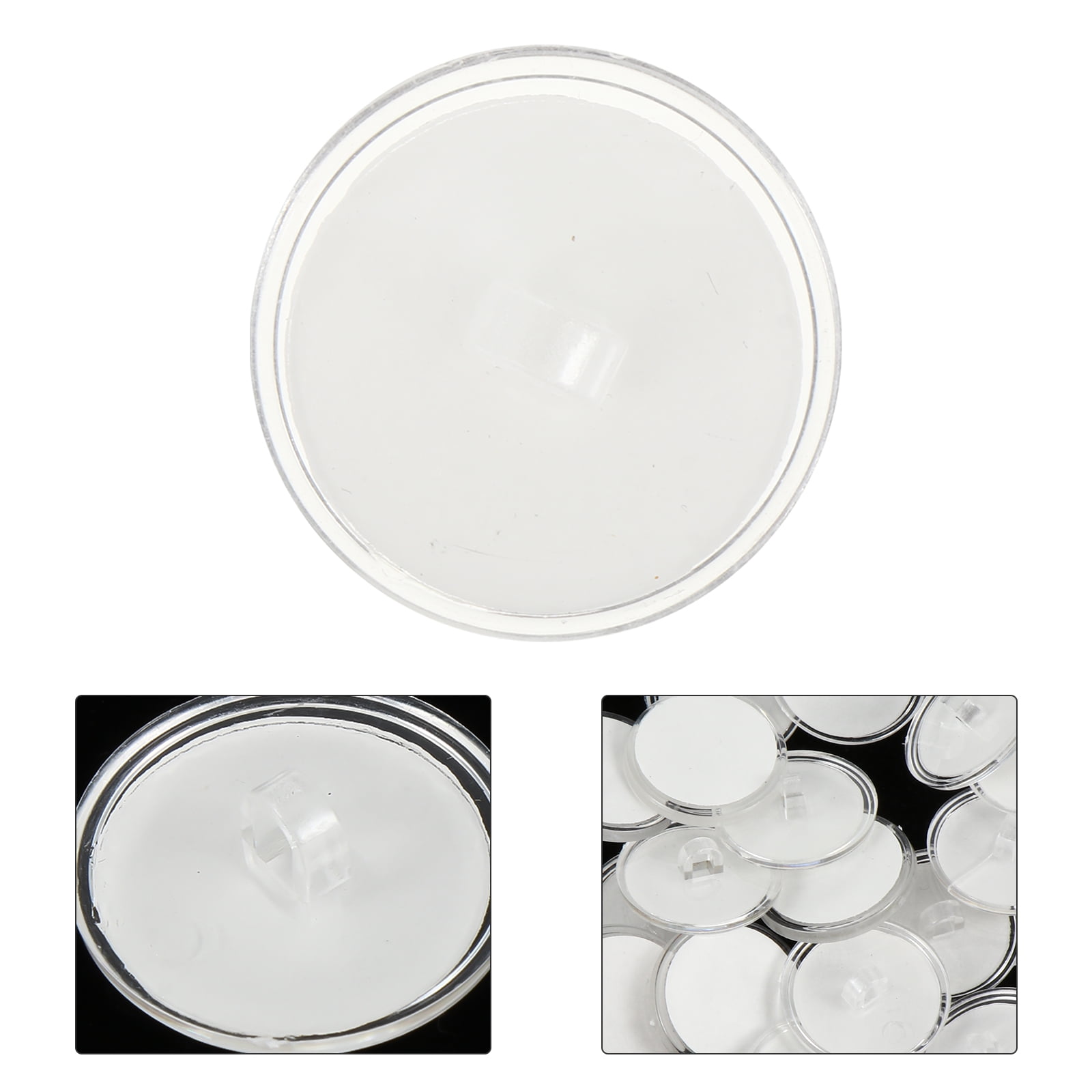 50pcs Ceiling Suction Hooks Transparent Round Suction Cup Hooks Ceiling ...