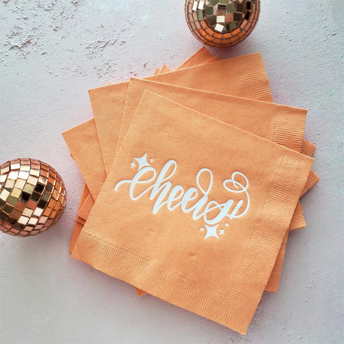 50pcs Cheers Birthday Party Napkins, Retro Napkins, Birthday Party ...