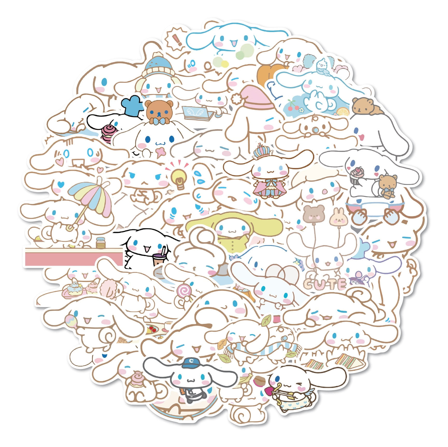 50pcs Cinnamoroll Sticker Pack Cartoon Phone Case Waterproof Anime ...