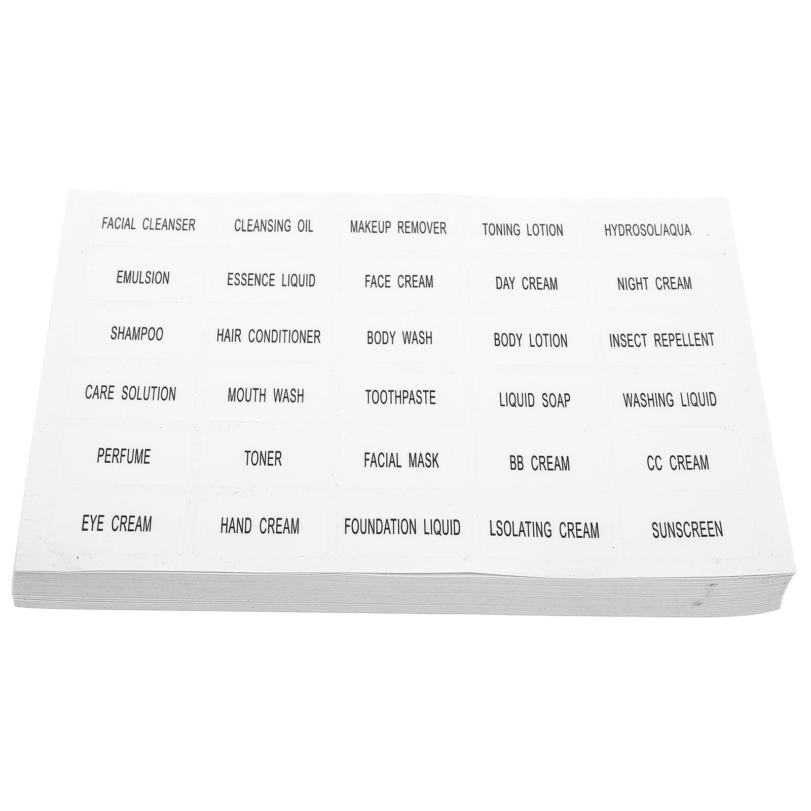 50pcs Clear Bathroom Beauty Labels Waterproof Refillable Bottle ...