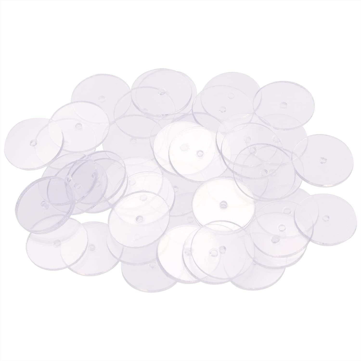 50pcs Clear Disc Pads Plastic Discs For Earring Earring Backs For ...