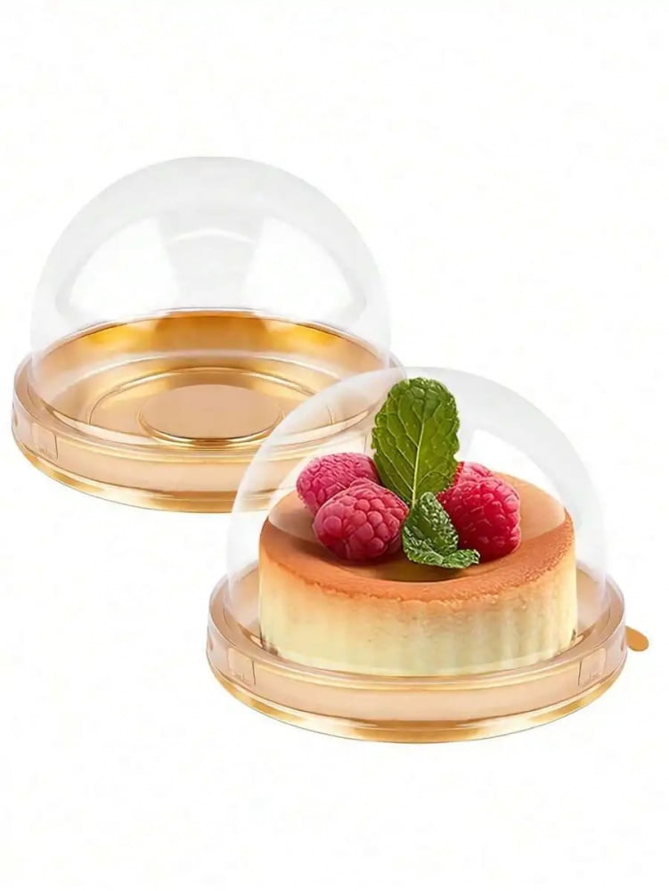 50pcs Clear Plastic Cake Cup Boxes Personal Mini Transparent Cookies ...
