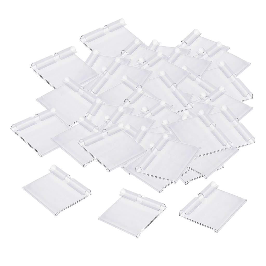 50pcs Clear Pvc Shelf Retail Price Tag Label Display Holder For ...
