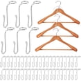 50pcs Clothes Hanger Connector Hooks, Metal Hanger Extender Hooks ...