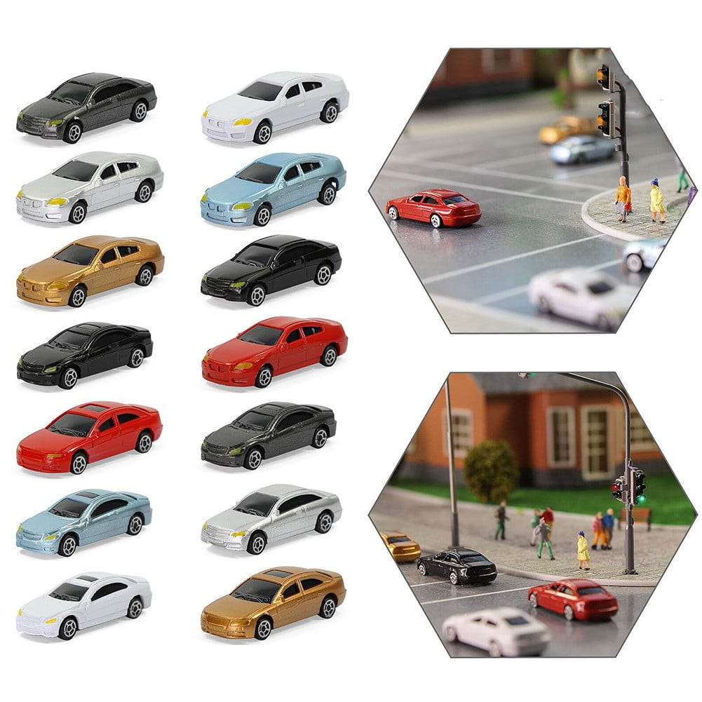 50pcs Color Model Car N Scale 1:160 Model Railway Scenery Scene Street ...