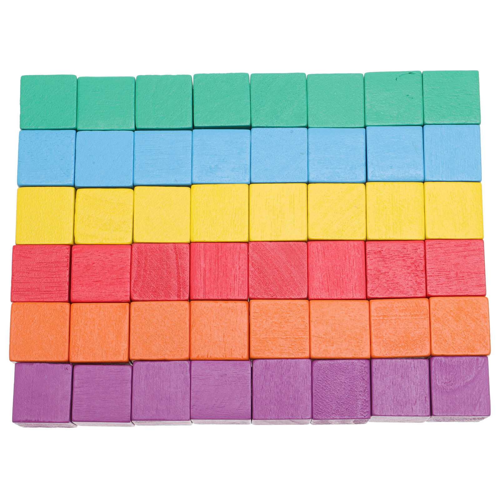 50pcs Colorful Square Cubes Wooden Craft Cubes Precise Cutting Wood ...