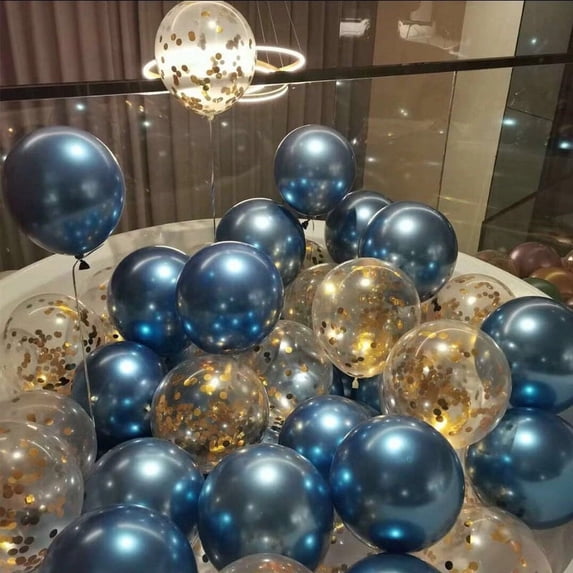 50pcs Confetti Balloons, 12inch Latex Party Balloon Set, for Graduation ...