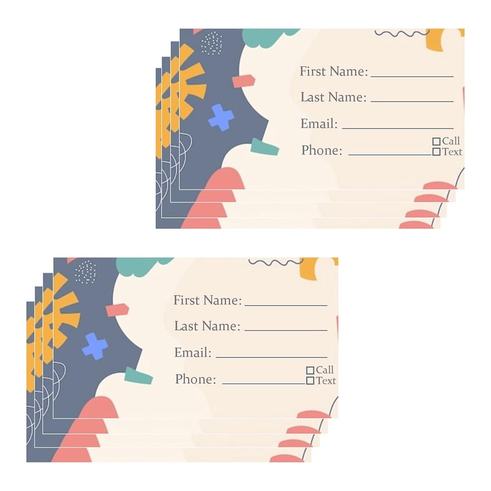 50pcs Contact Cards Name ID Card 3.5x2 Inch Client Profile Card ...