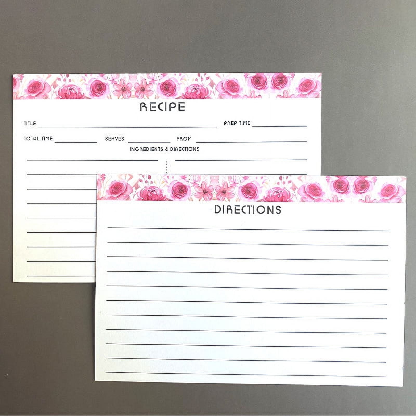 50pcs Convenient Recipe Cards Compact Recipe Papers Daily Use Recipe ...