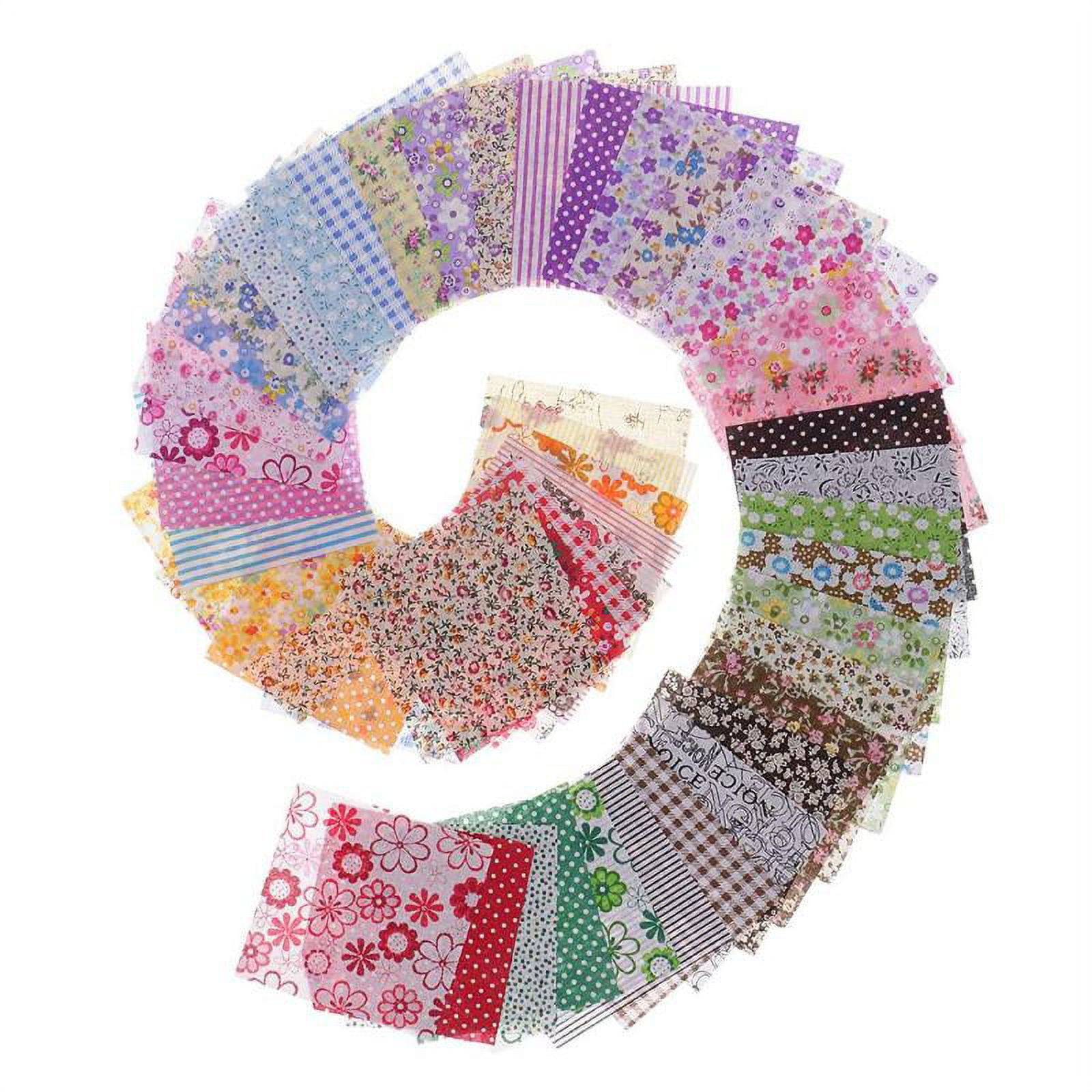50pcs Cotton Fabric Packages Patchwork Cotton 10x10 Cm Fabrics Scraps ...