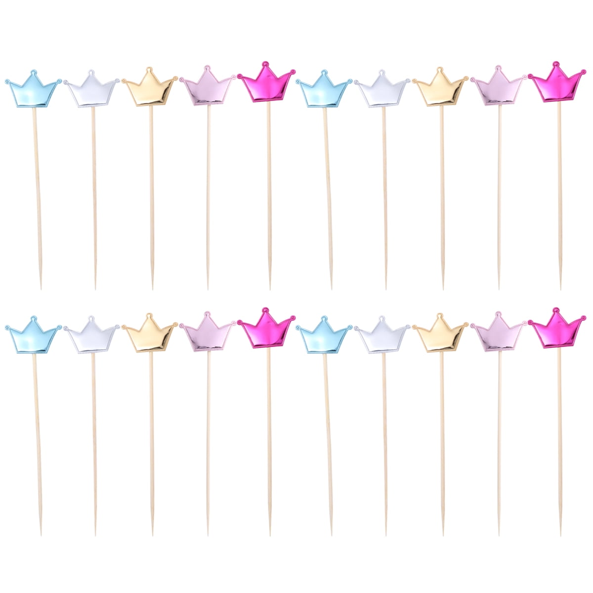 50pcs Crown Cake Picks Adorable Cupcake Topper Dessert Picks Creative ...
