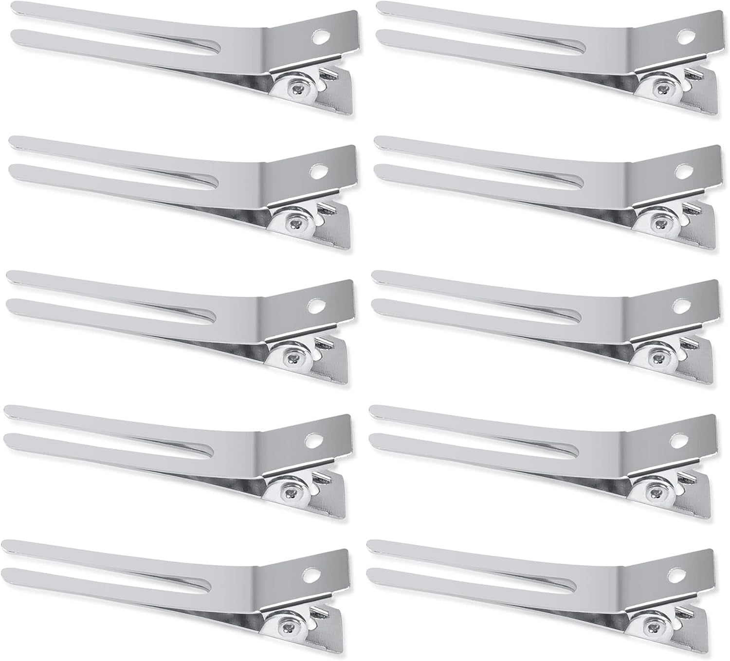 50pcs Curling Clips Double Prong Hair Clips Metal Alligator Clips Hair ...