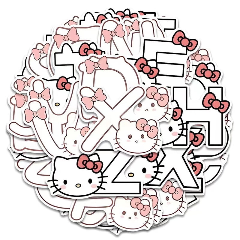 50pcs Cute Anime Hello Kitty Stickers Kids Toy Diy Diary Suitcase ...