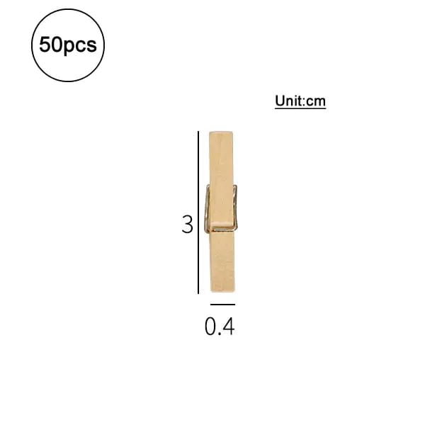 50pcs DIY Mini Wooden Clips Handmade Craft Decorative Photo Clips ...