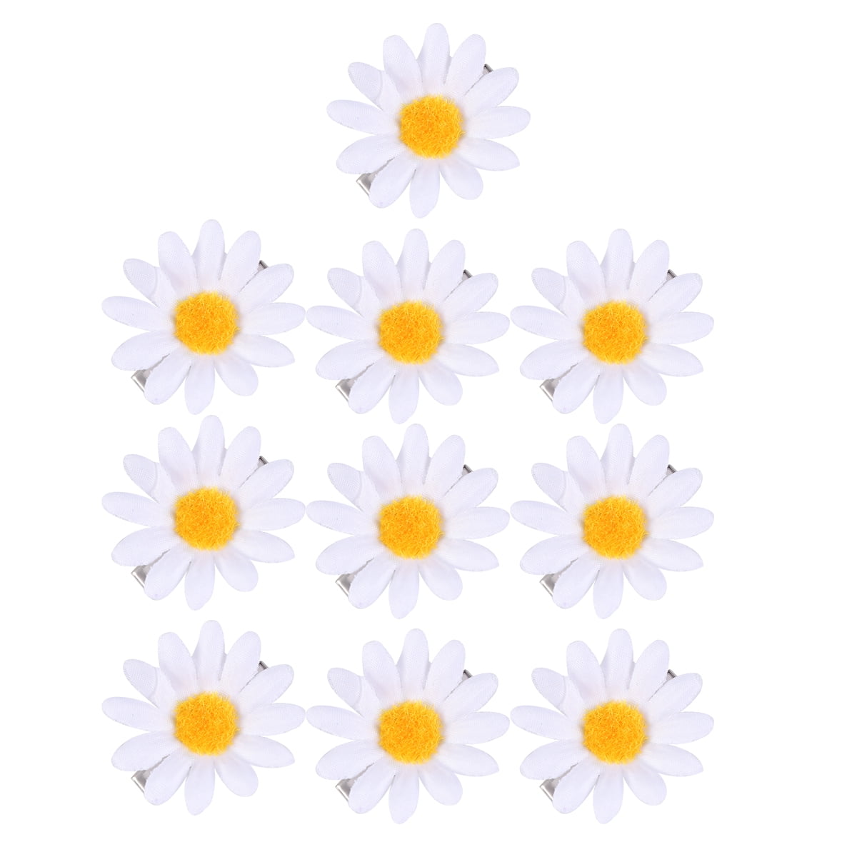 50pcs Daisy Hair Clips Sunflower Fresh Hair Barrettes Hair for Ladies ...