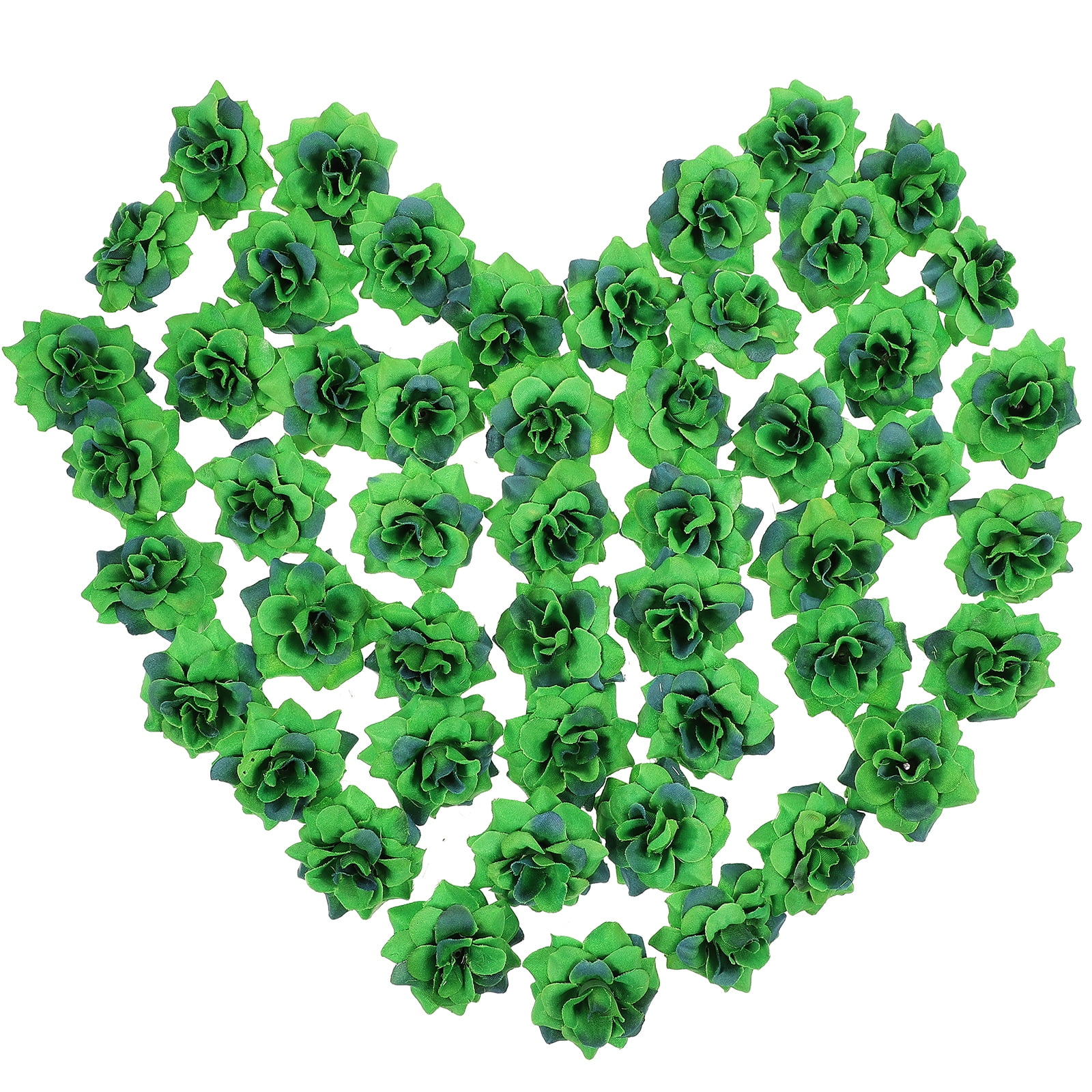 50pcs Dark Green Artificial Rose Flowers for Wedding, Valentines, Home ...