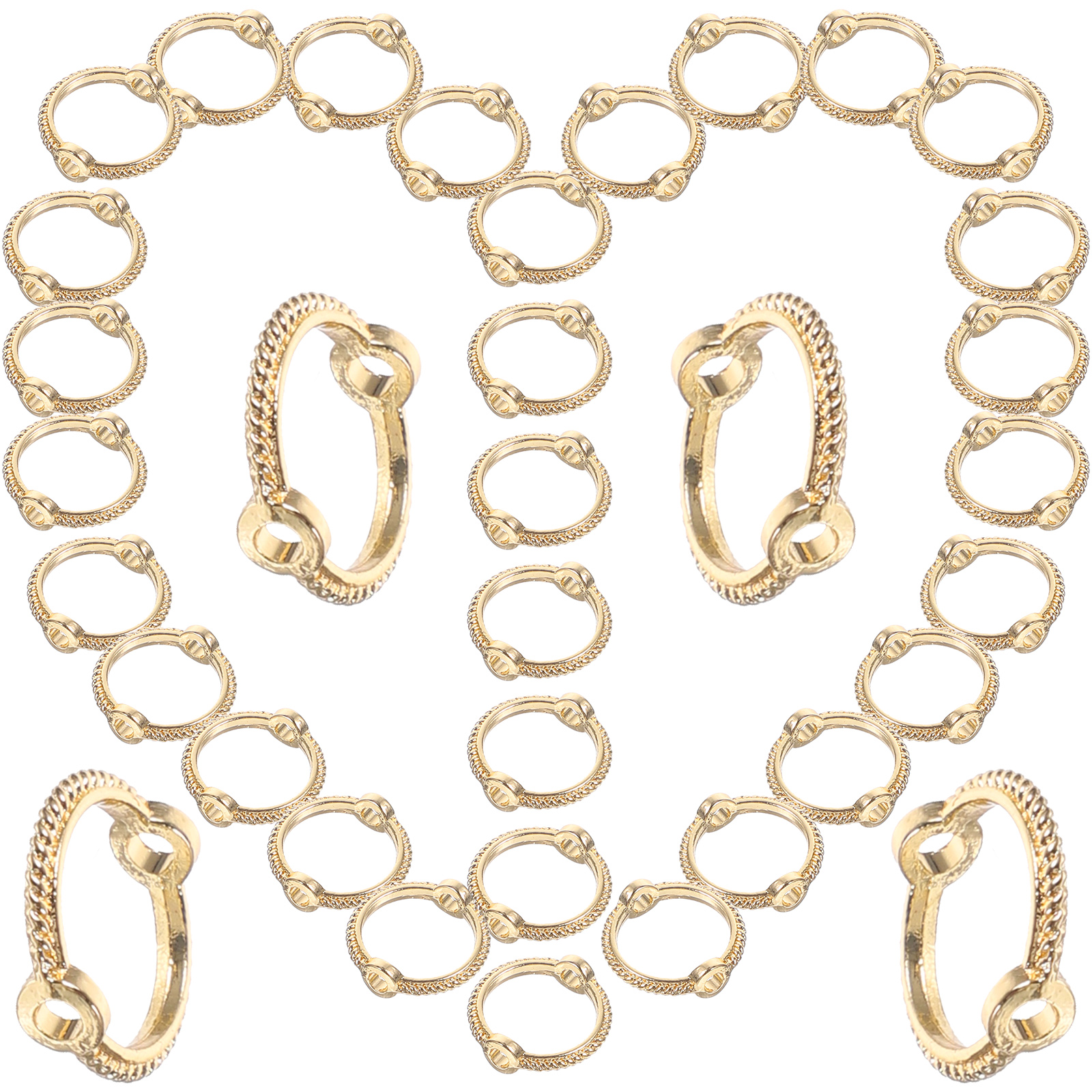 50pcs Decorative Bead Round Frames Links Bead Frames Connectors For ...