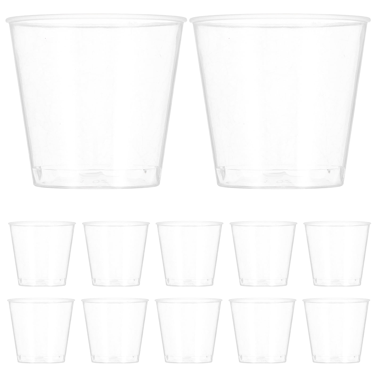 50pcs Disposable Clear Plastic Tasting Cups Thickened Sample Cups For ...