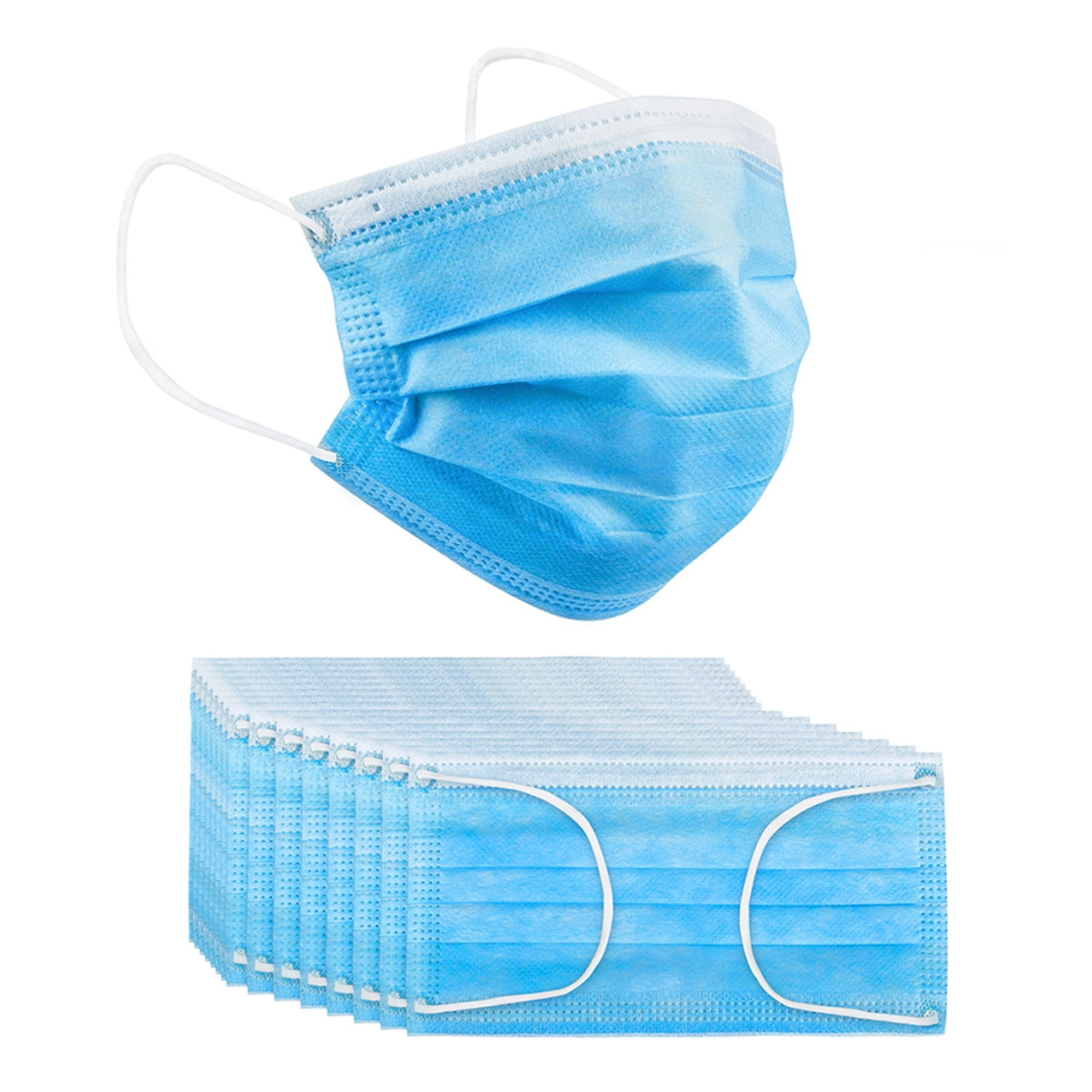 50pcs Disposable Face Mask, Breathable Dust Protection Masks 3-Layper ...