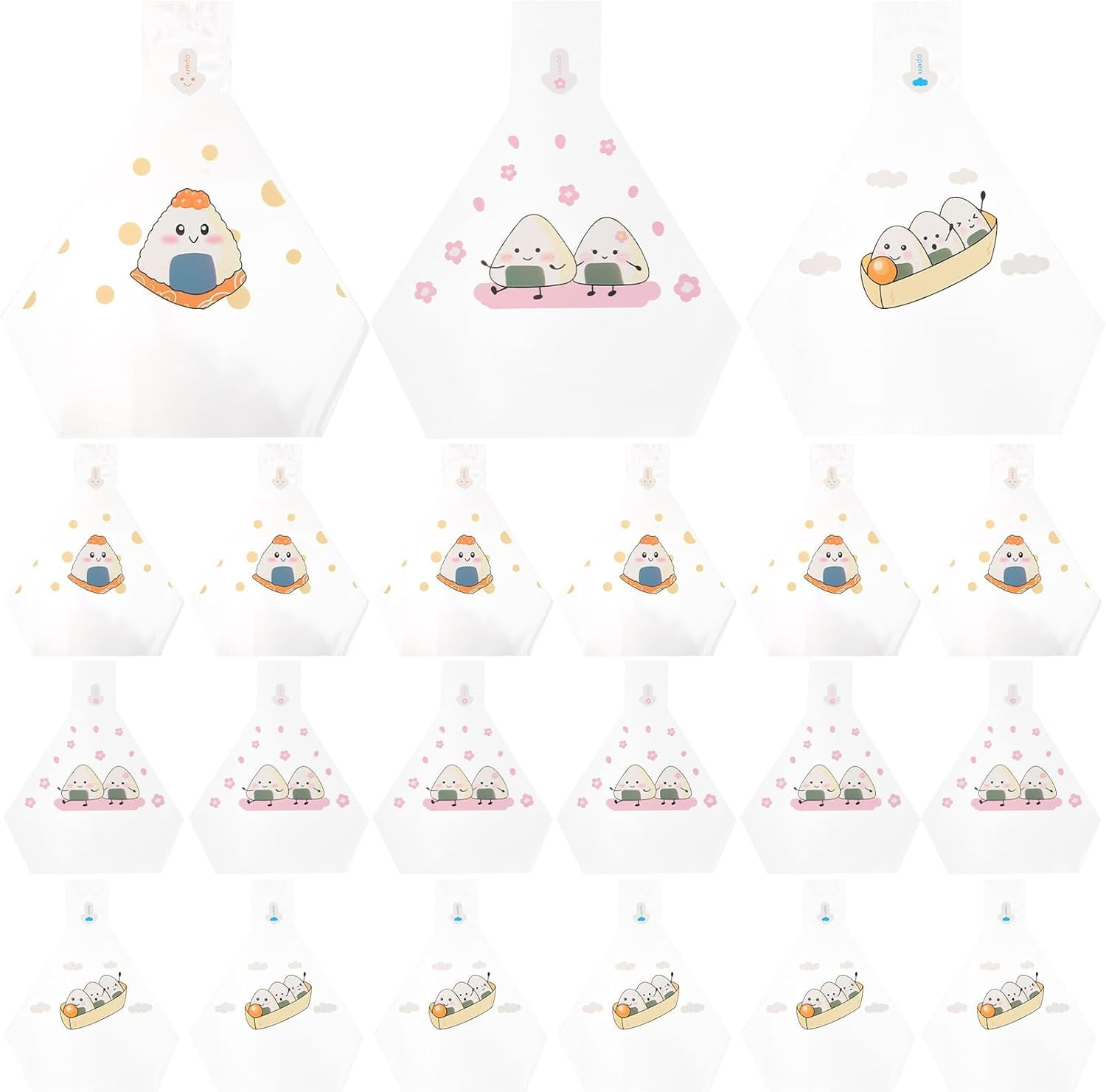 50pcs Disposable Onigiri Wrappers with Cute Pattern Easy Tear for ...