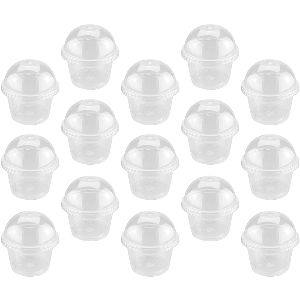 50pcs Disposable Pudding Cups Disposable Plastic Dessert Bowls Takeout ...