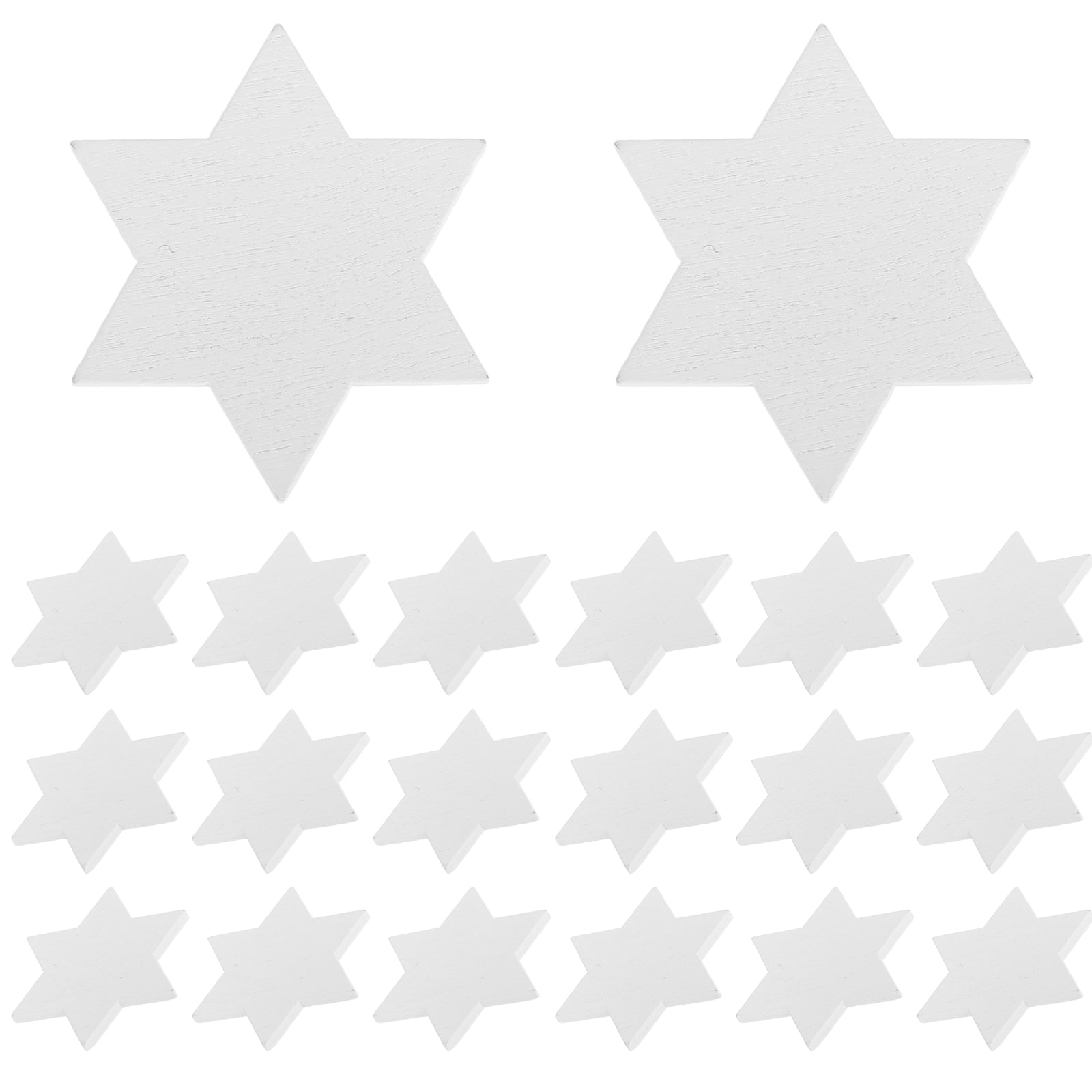 50pcs Diy Wooden Star Chips Unfinished Wood Stars For Crafting Blank ...