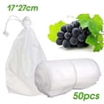 50pcs Drawstring Fruit Protection Bags, Non-Woven Bird & Pest Barrier ...
