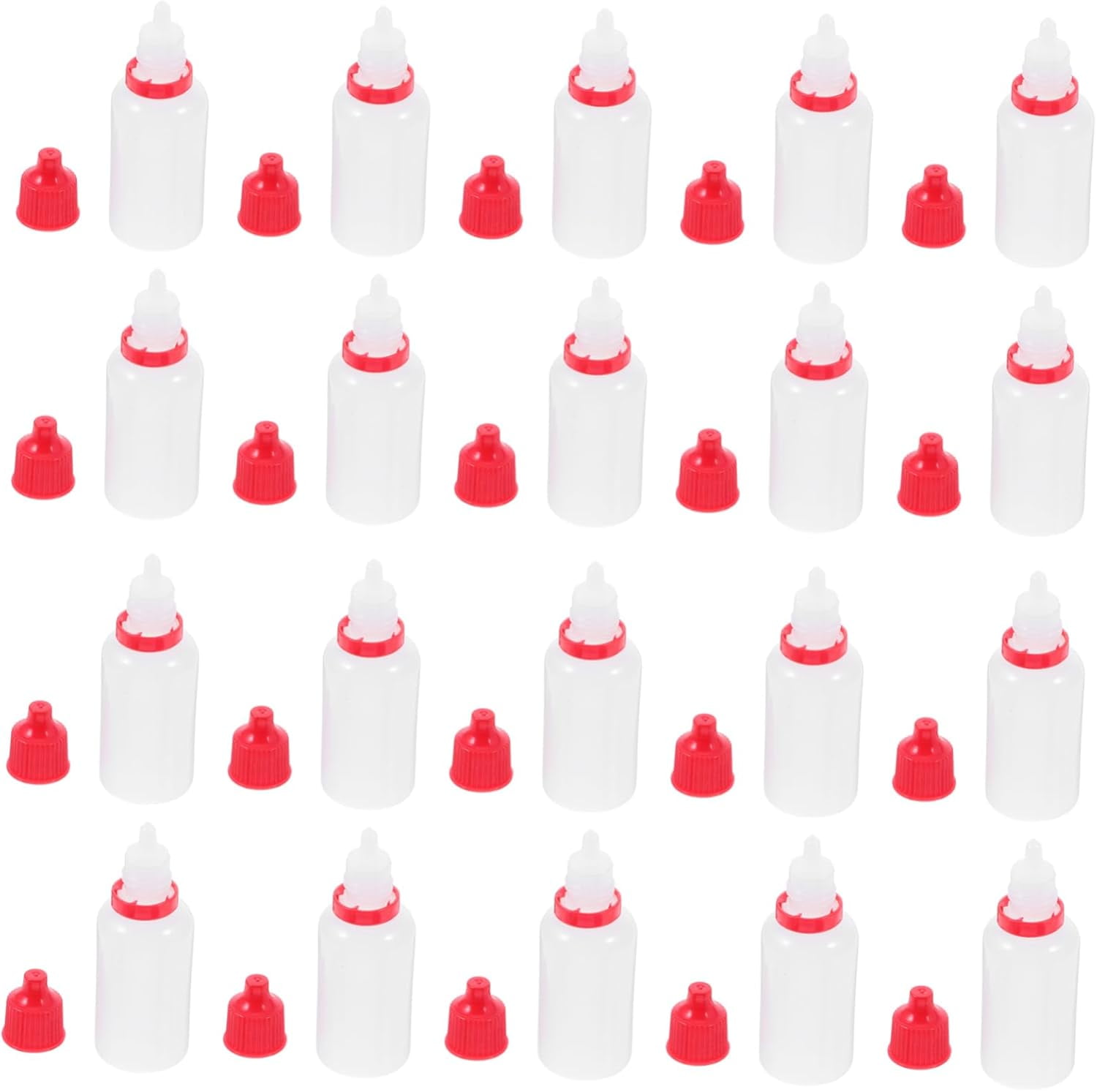 50pcs Dropper Bottles Refillable Containers with Screw Caps for ...