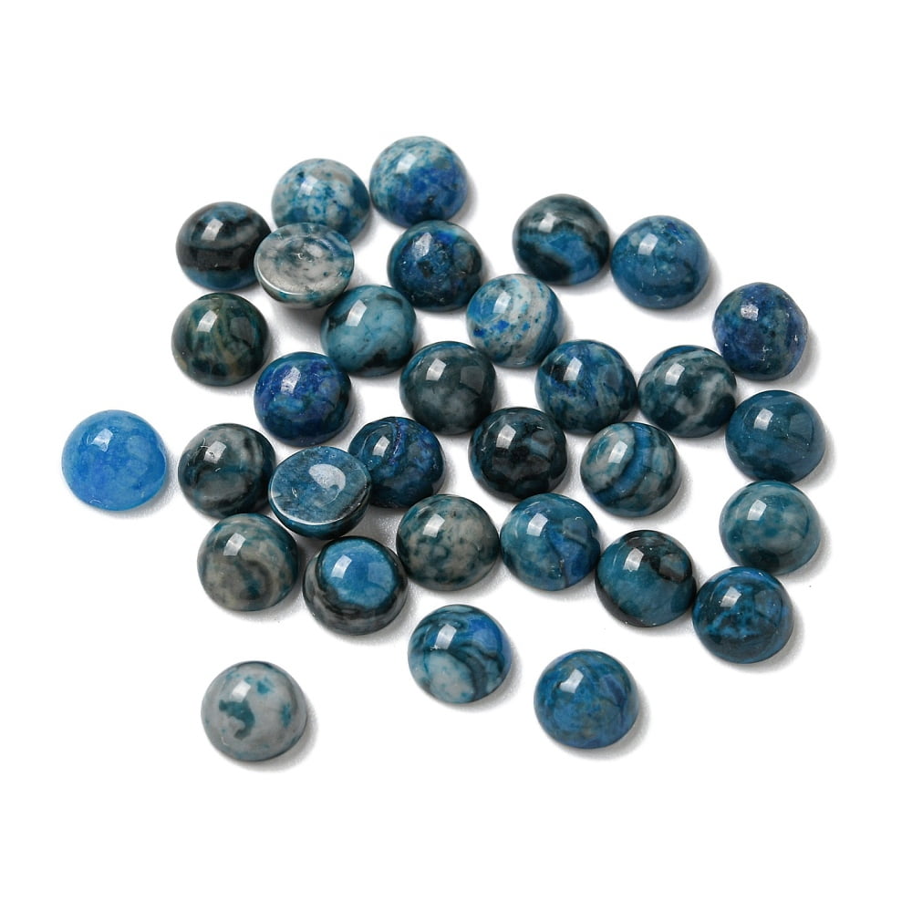 50pcs Dyed Natural Blue Agate Cabochons Half Round 5x2.5mm - Walmart.com