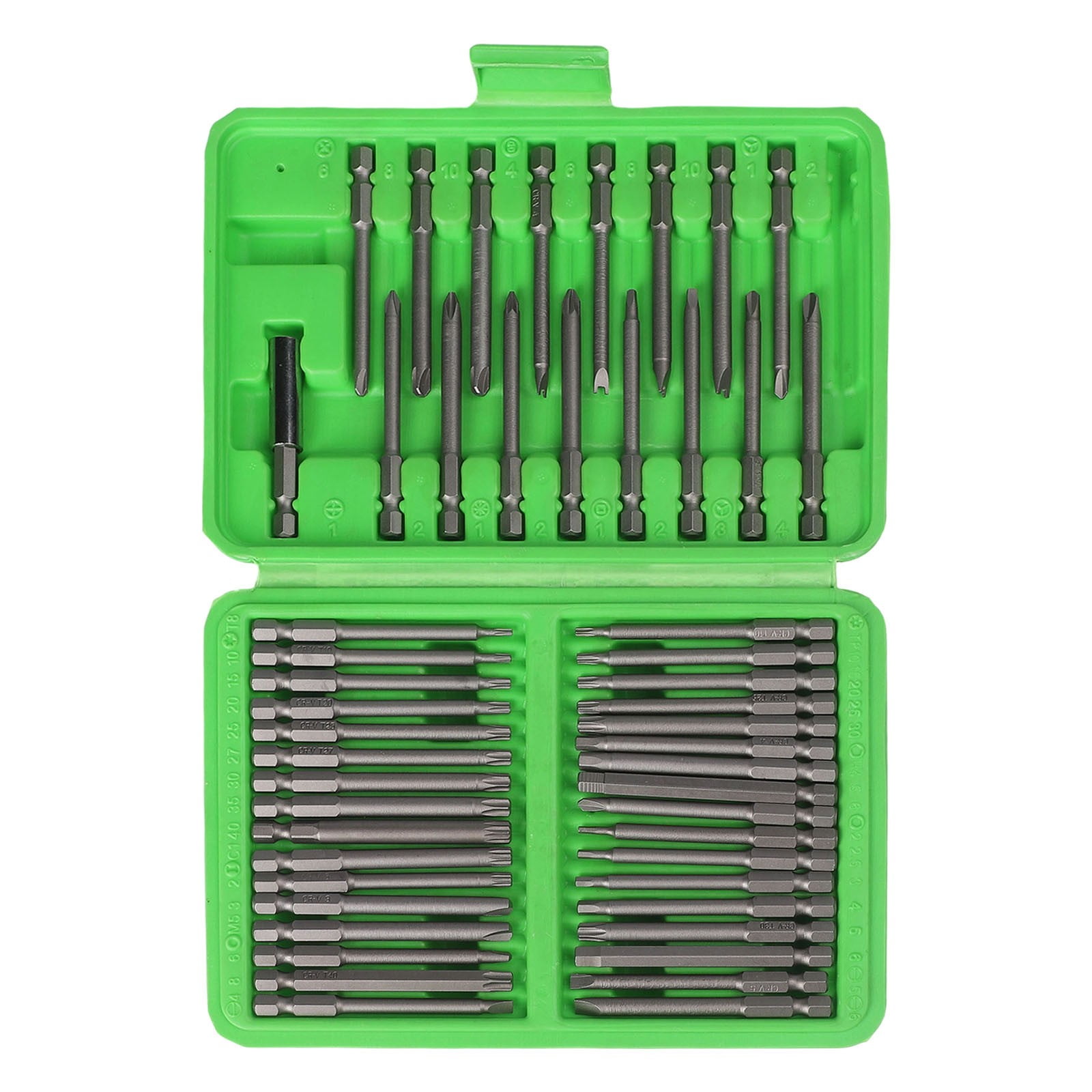 50pcs Extra Long Reach Bit Set Screwdriver Bits For Torx Star Hex Cross ...