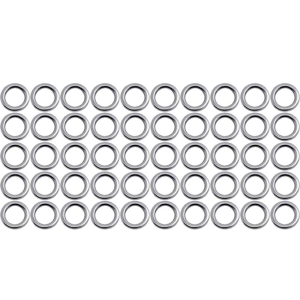 50pcs Fishing Split Ring Crank Hard Bait Snap Lure Swivel Double Loop ...