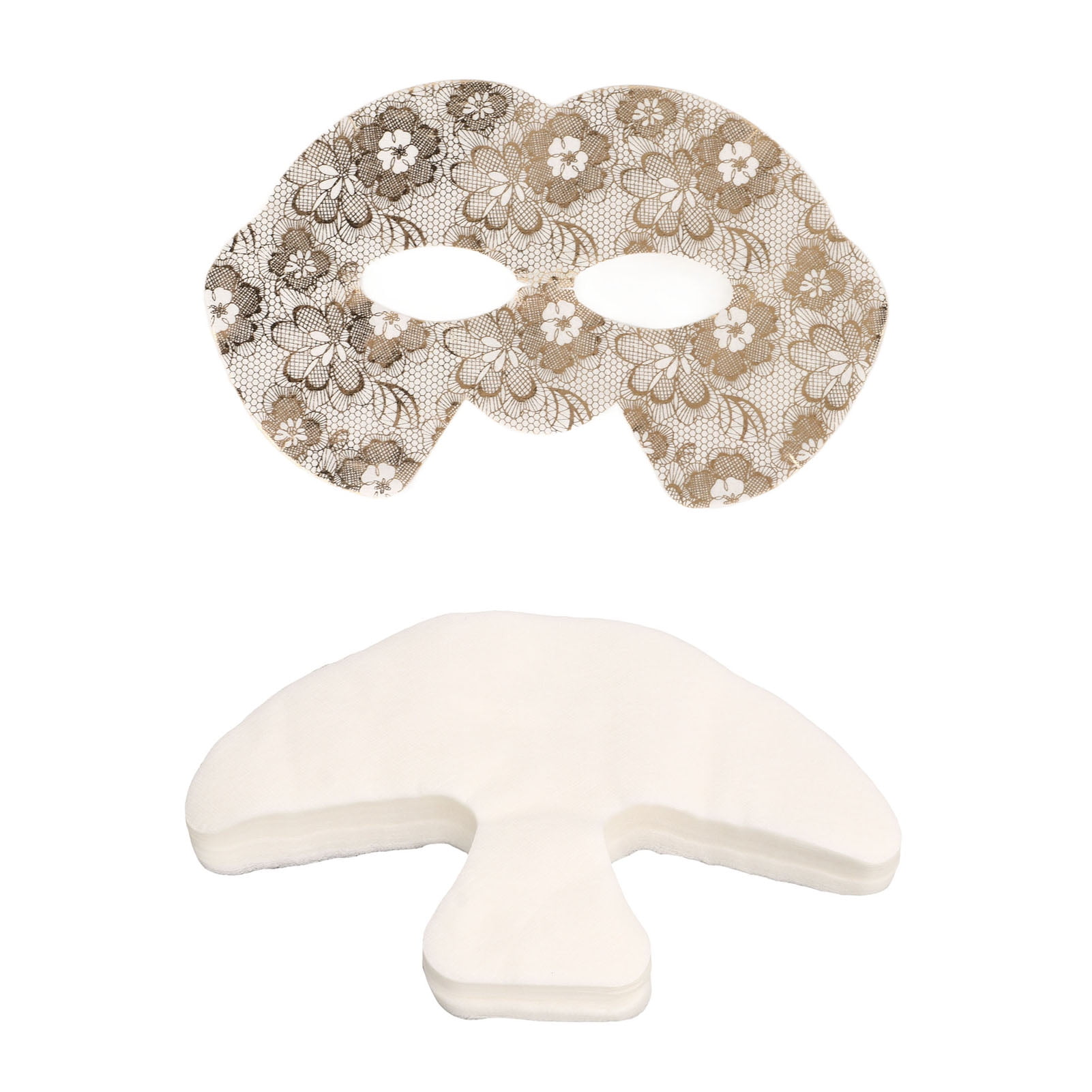 50pcs Flower Pattern Half Facial Mask Paper Home Beauty Salon DIY ...