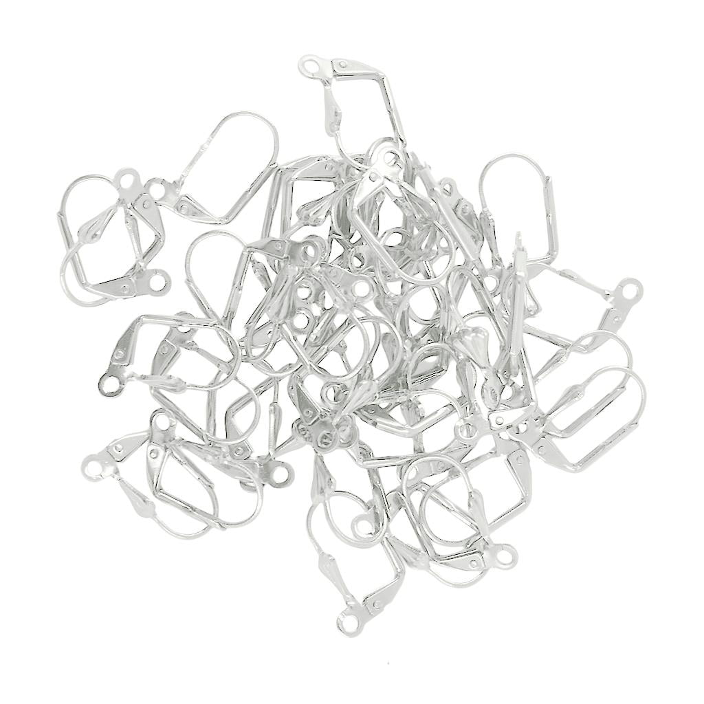 50pcs French Lever Back Earring Findings Ear Wires Clip Jewelry Finding ...