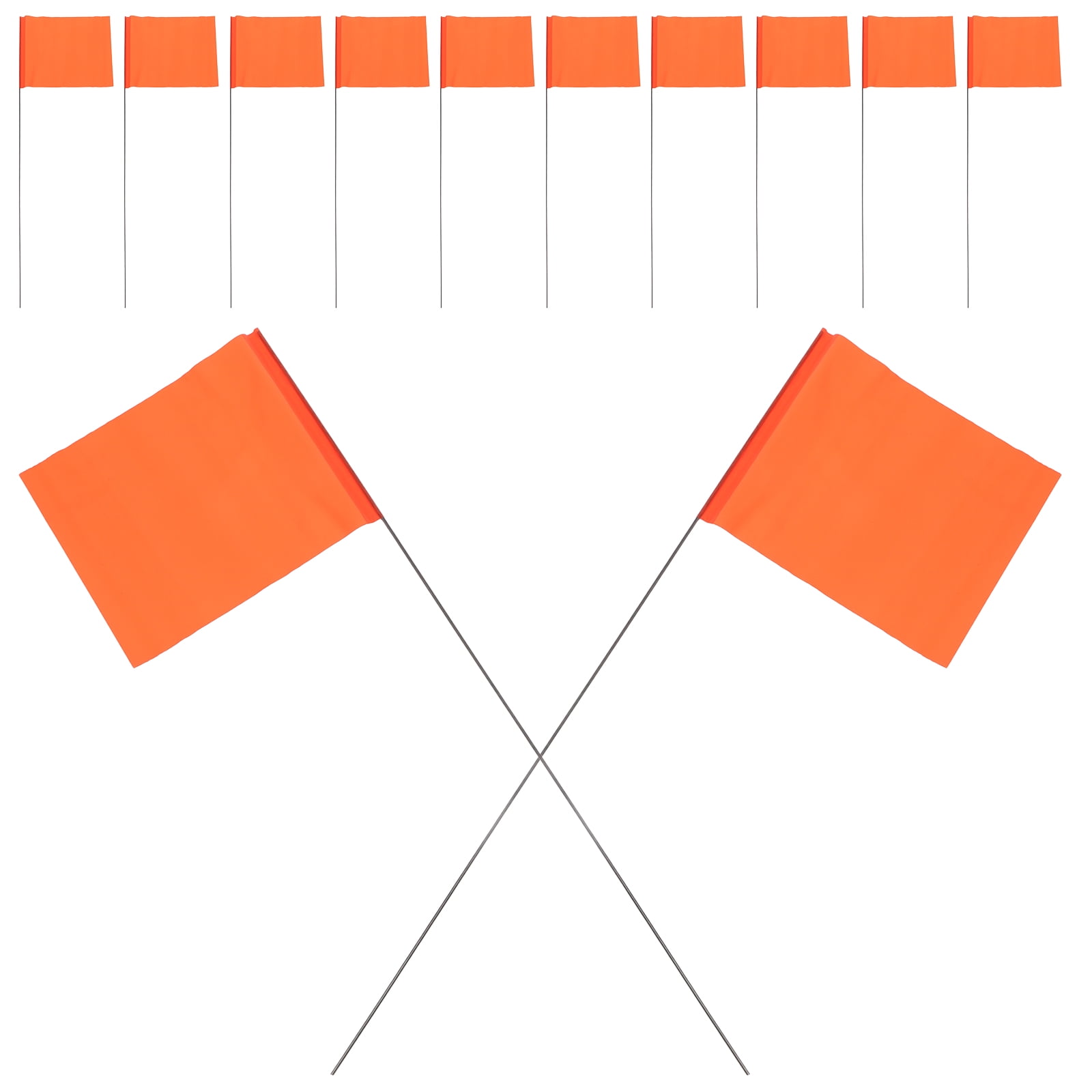 WRITWAA Irrigation Flags Orange Steel Wire PVC 50Pcs 14.96X5X0.04In For ...