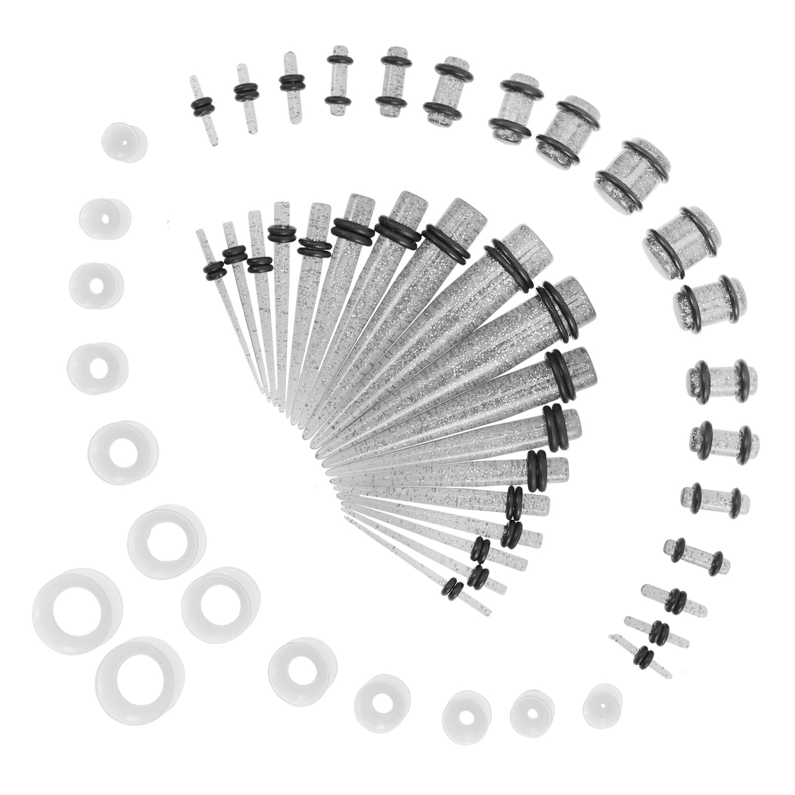 50pcs Gauges for Ears Acrylic Gauge Stretching Kit Ear Gauges Ear ...