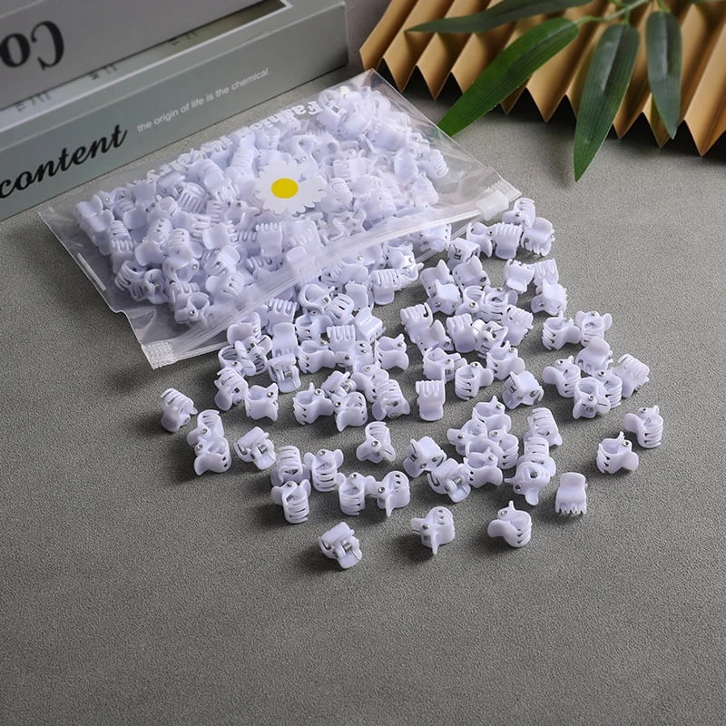 50pcs Girls Small Hair Claw Clips Colorful Plastic Clips Hairpin Flower ...