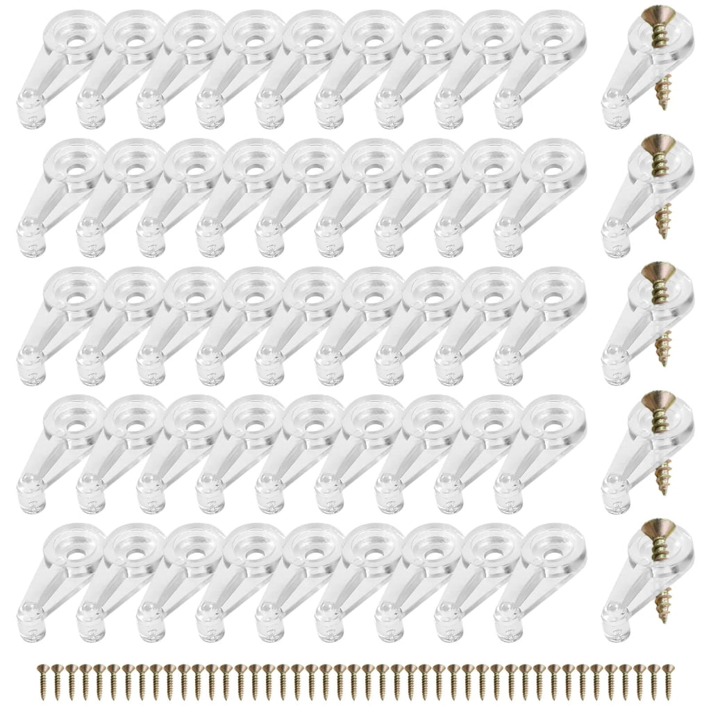 50pcs Glass Door Retainer Clips Kits Clips Glass Clips with Screws for ...