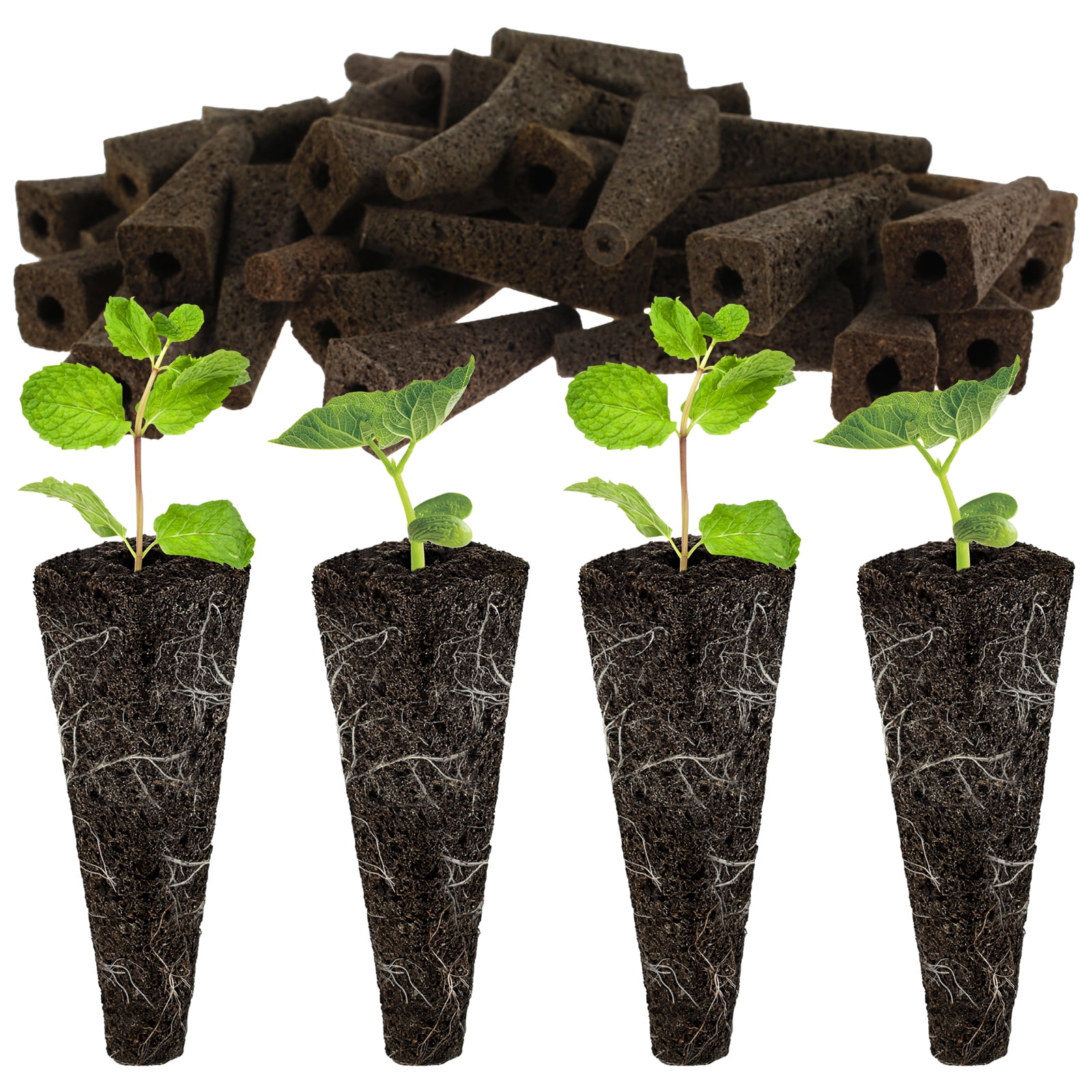 50pcs Grow Sponges Hydroponic Growing Kit Plant Seed Starter Pods Kit ...