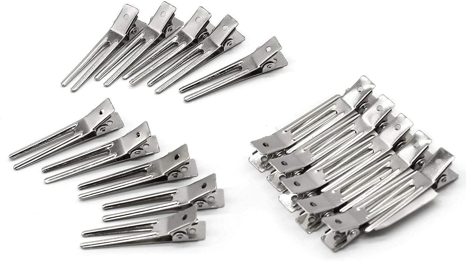 50pcs Hairdressing Double Prong Curl Clips, Beayuer 1.8inch Curl ...