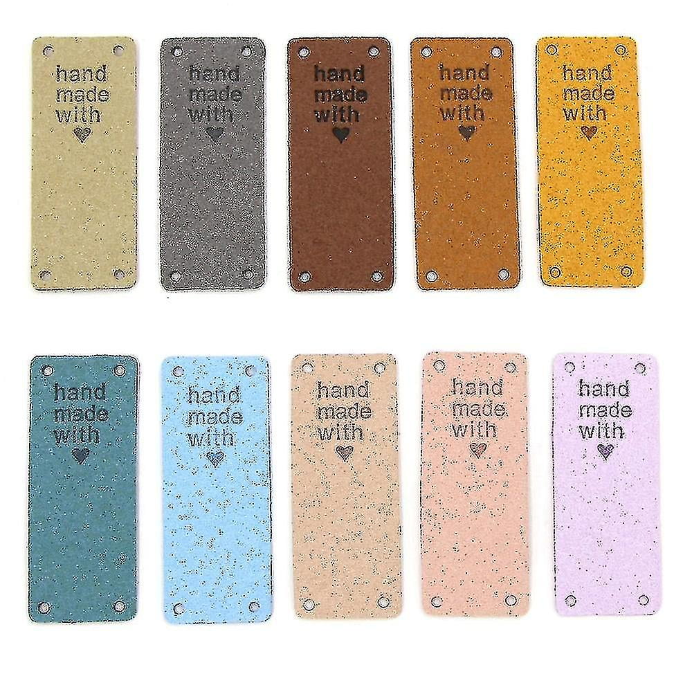 50pcs Handmade Pu Leather Tags Handmade With Love Pu Labels Faux ... 50pcs Handmade Pu Leather Tags Handmade With Love Pu Labels Faux ...